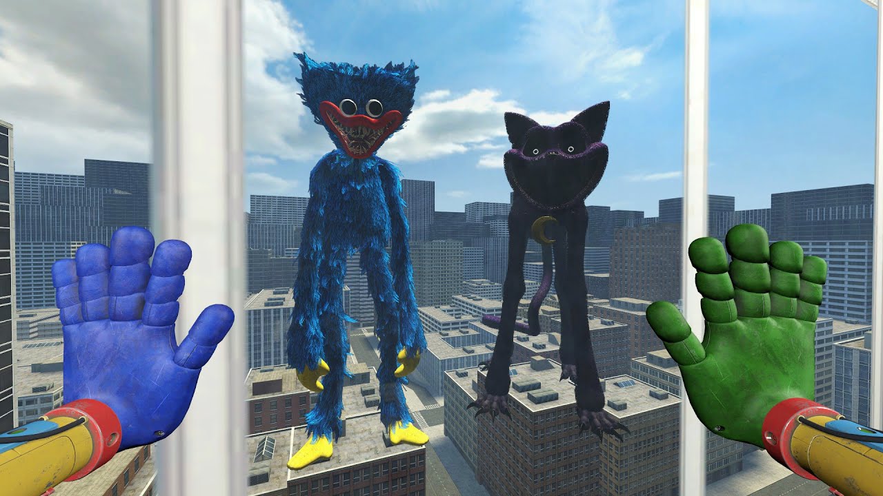 SCARY CATNAP & HUGGY WUGGY UNDER ATTACK ME in Garry's Mod GMod Part 2 - YouTube