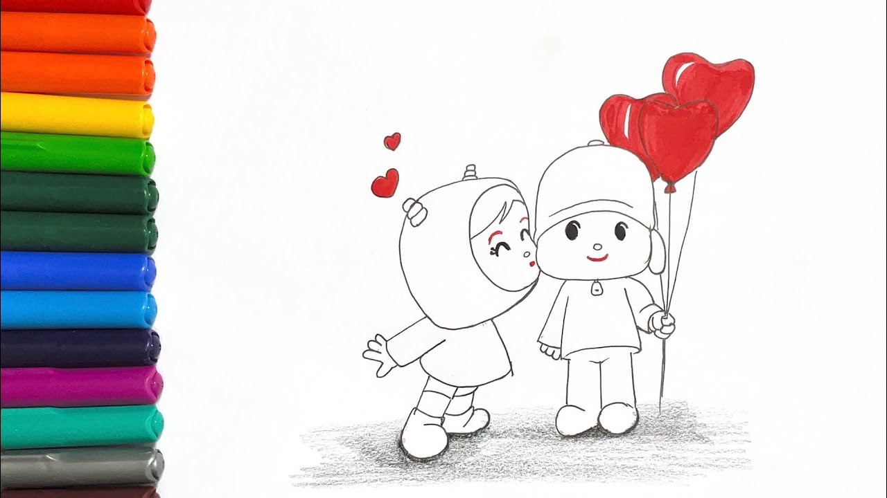 POCOYO and NINA Drawing for Kids and Toddlers Part -01 / How to Draw ...