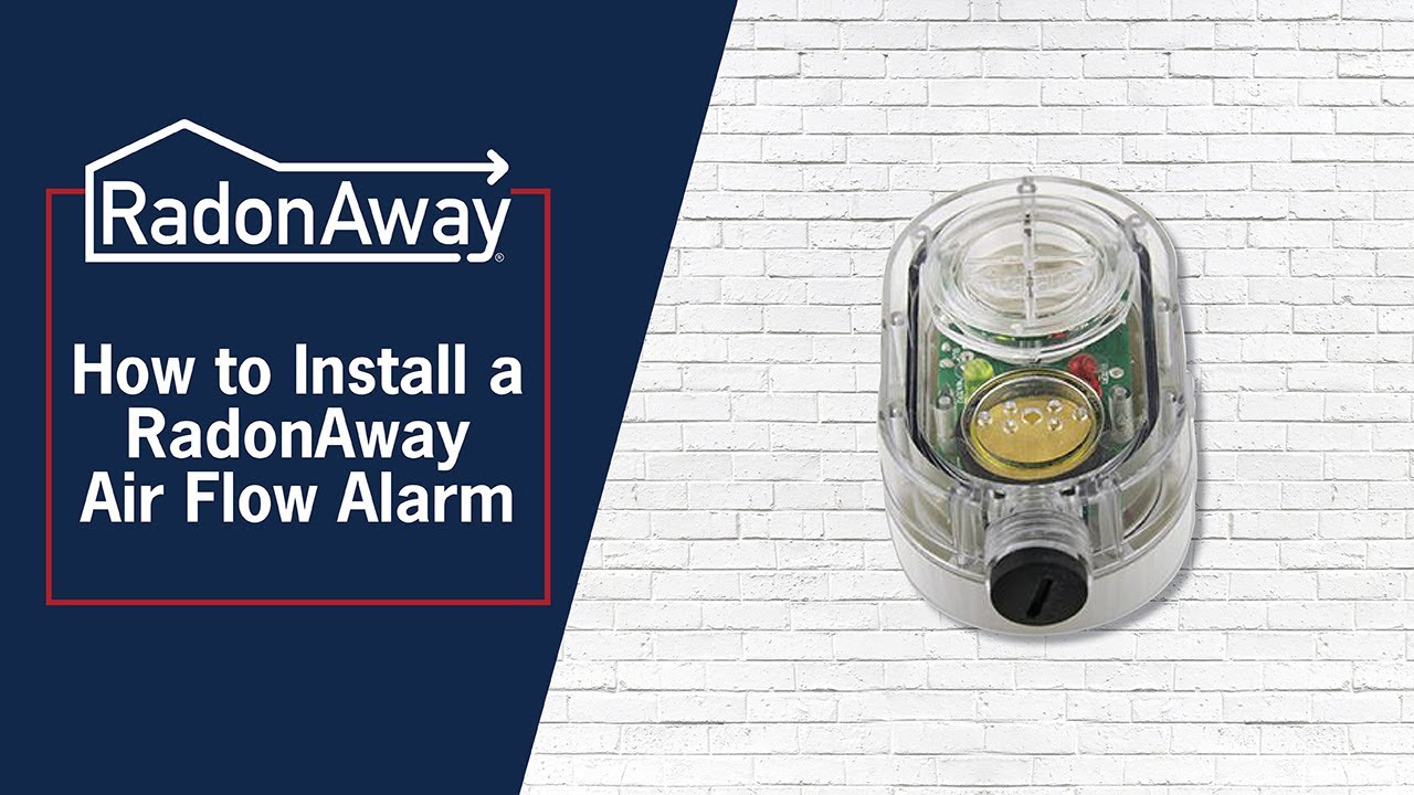 RadonAway Air Flow Alarm Installation - YouTube
