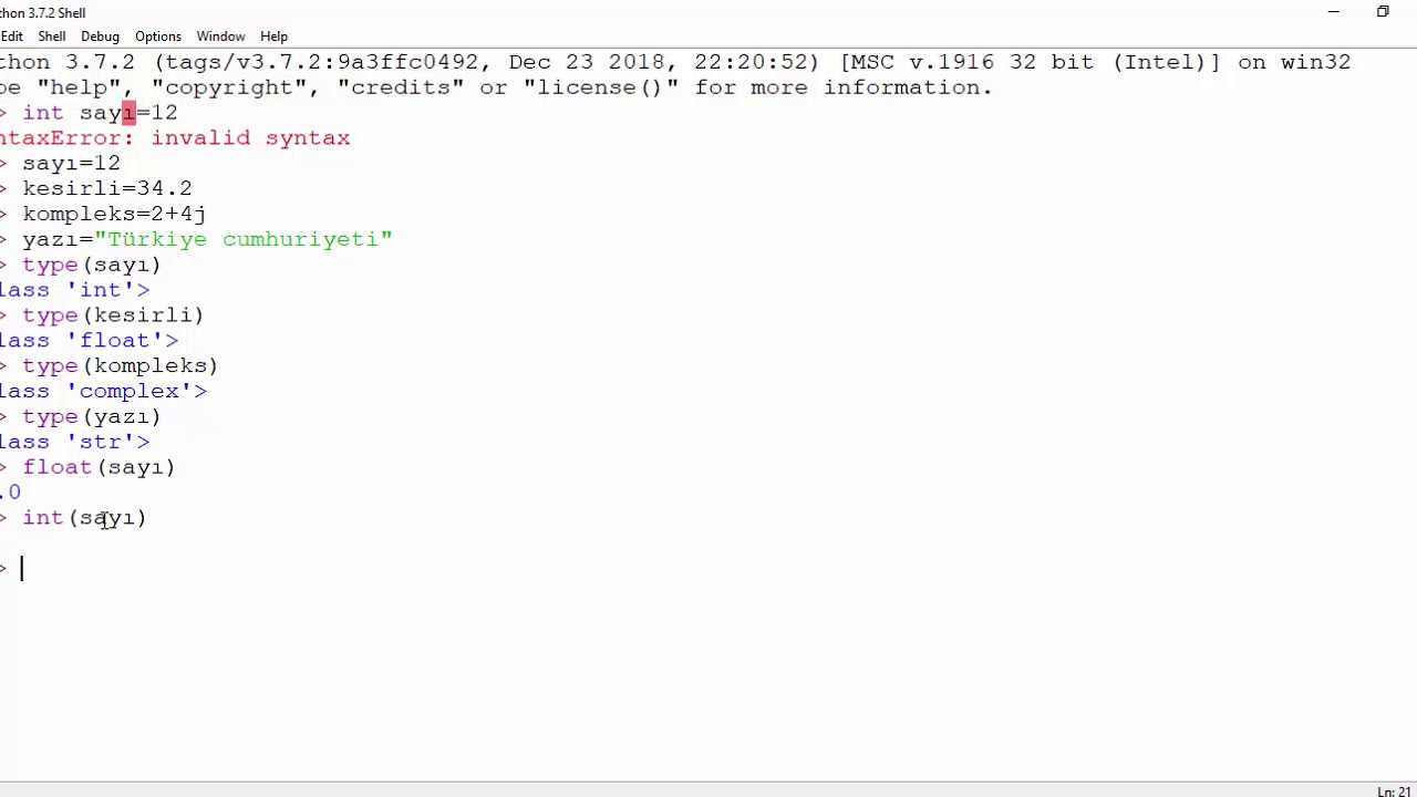 Python Programlama #3 - Veri Tipleri ve Dönüşümleri - YouTube