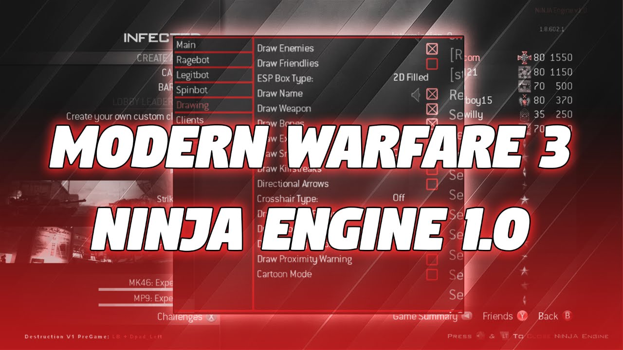 XBL NiNJA Engine - Modern Warfare 3 (Ragebot) [RGH/JTAG] - YouTube