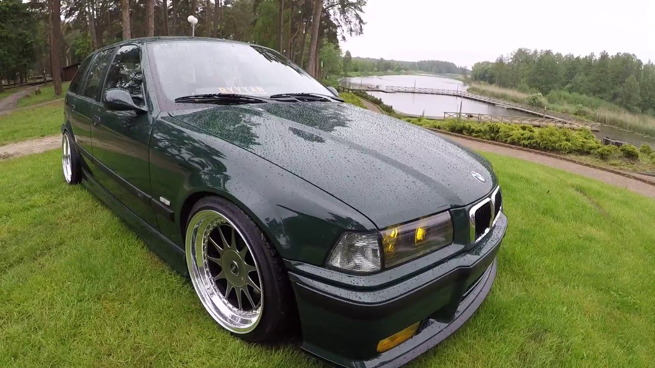 Bmw e36 British RACING GREEN Touring fake m3 - YouTube