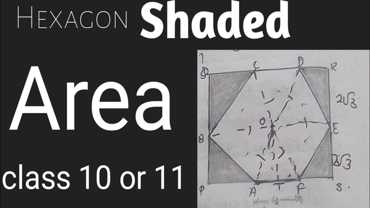 Finding the Area of Shaded Region in a Regular Hexagon - YouTube