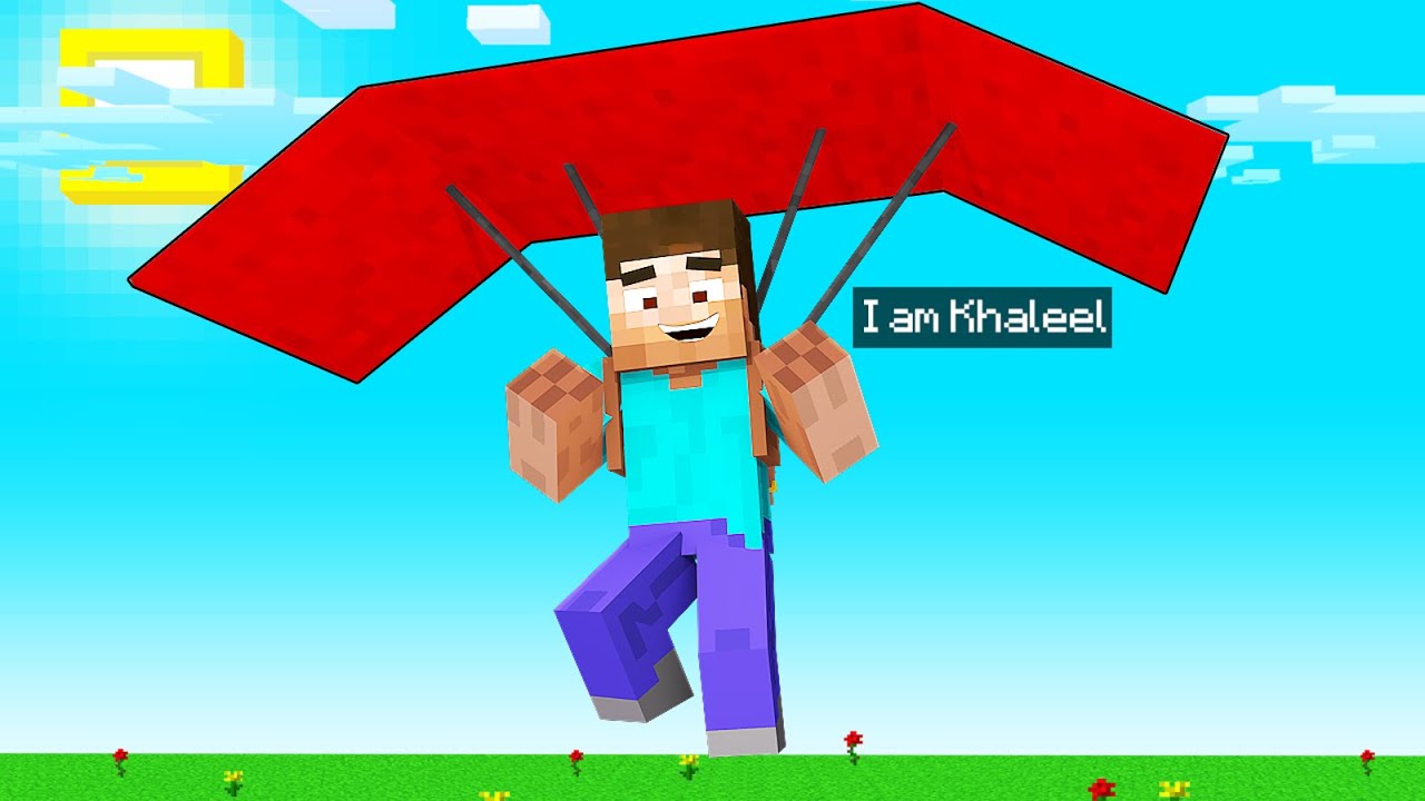 PARACHUTE And PARAGLIDING In Minecraft - YouTube