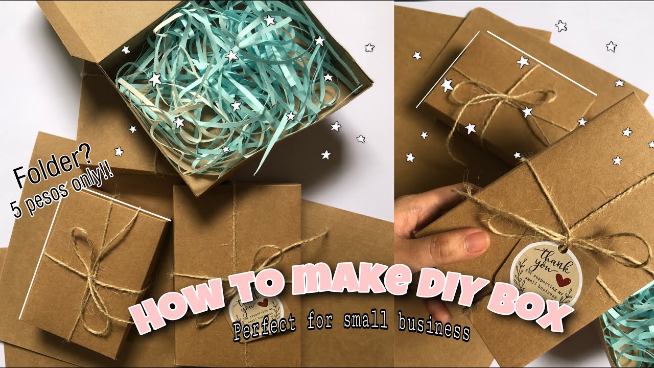 DIY Boxes for packaging + eco friendly♡🍃 (Perfect for small business ...
