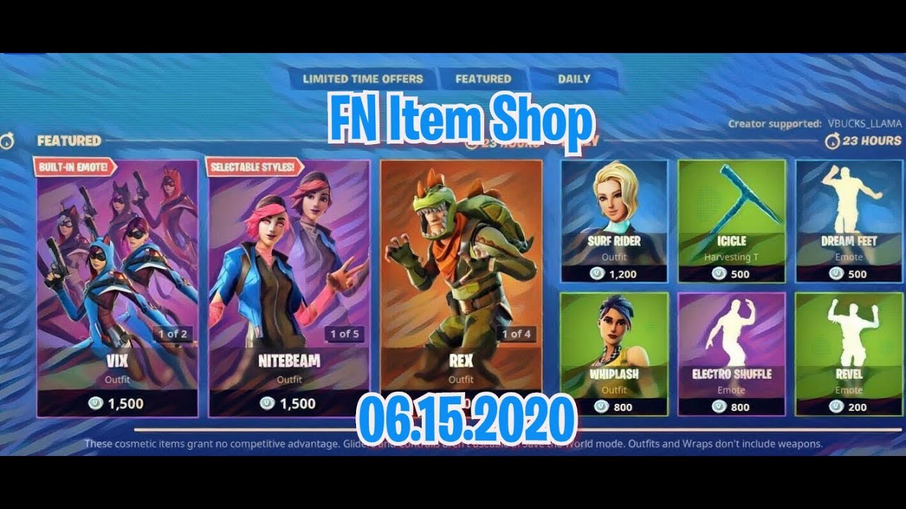 FN Item Shop 06.16.2020. SEASON 3 IS HERE. WE ALSO WANT TO SHOUTOUT AND ...
