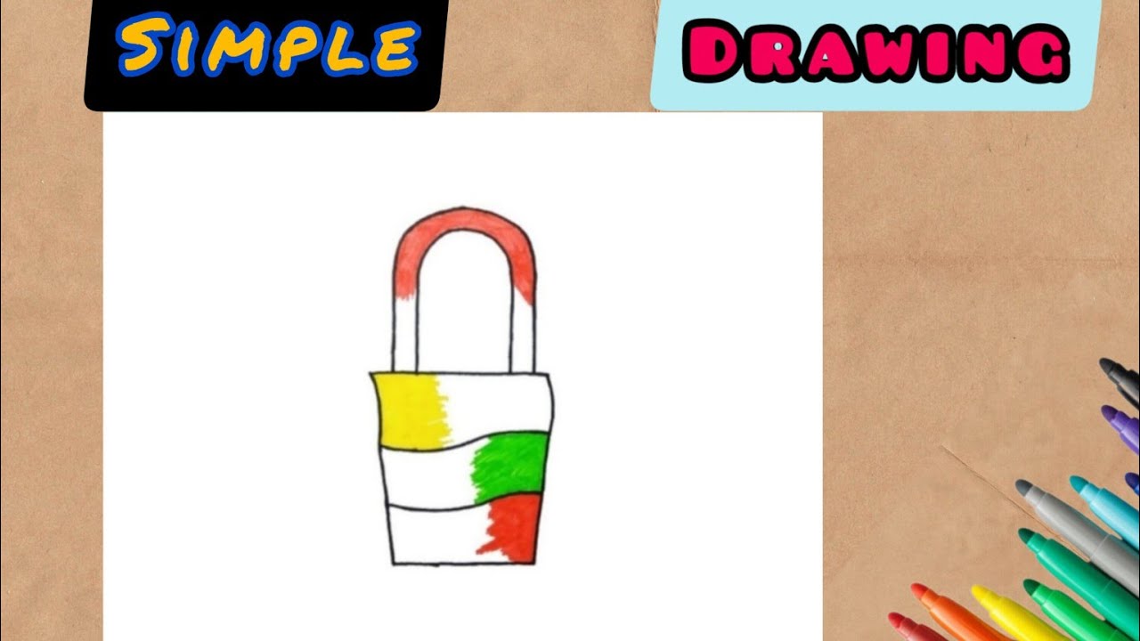 How to draw a shopping bag || bag drawing easy step by step || simple ...