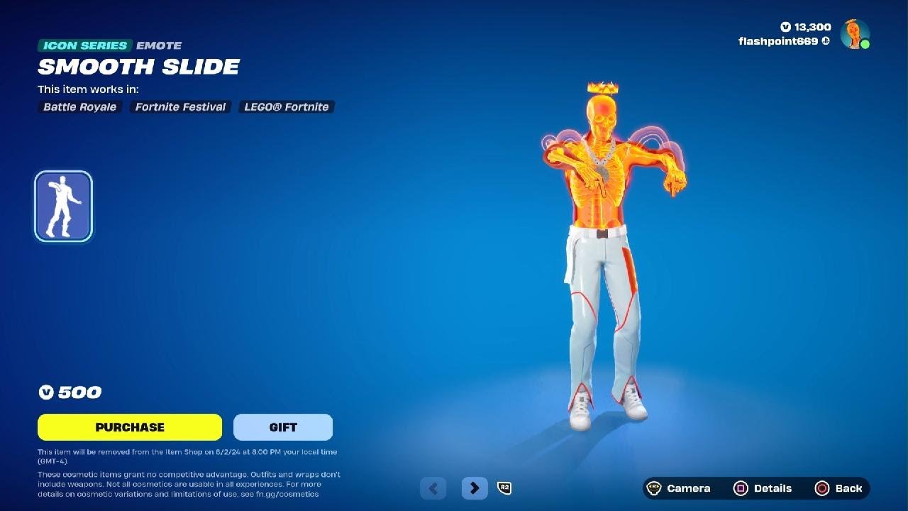 Fortnite Smooth Slide Emote Showcase - YouTube