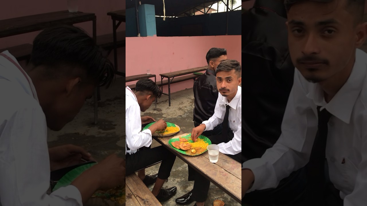 Eating prasad in saraswati #vlog #food - YouTube