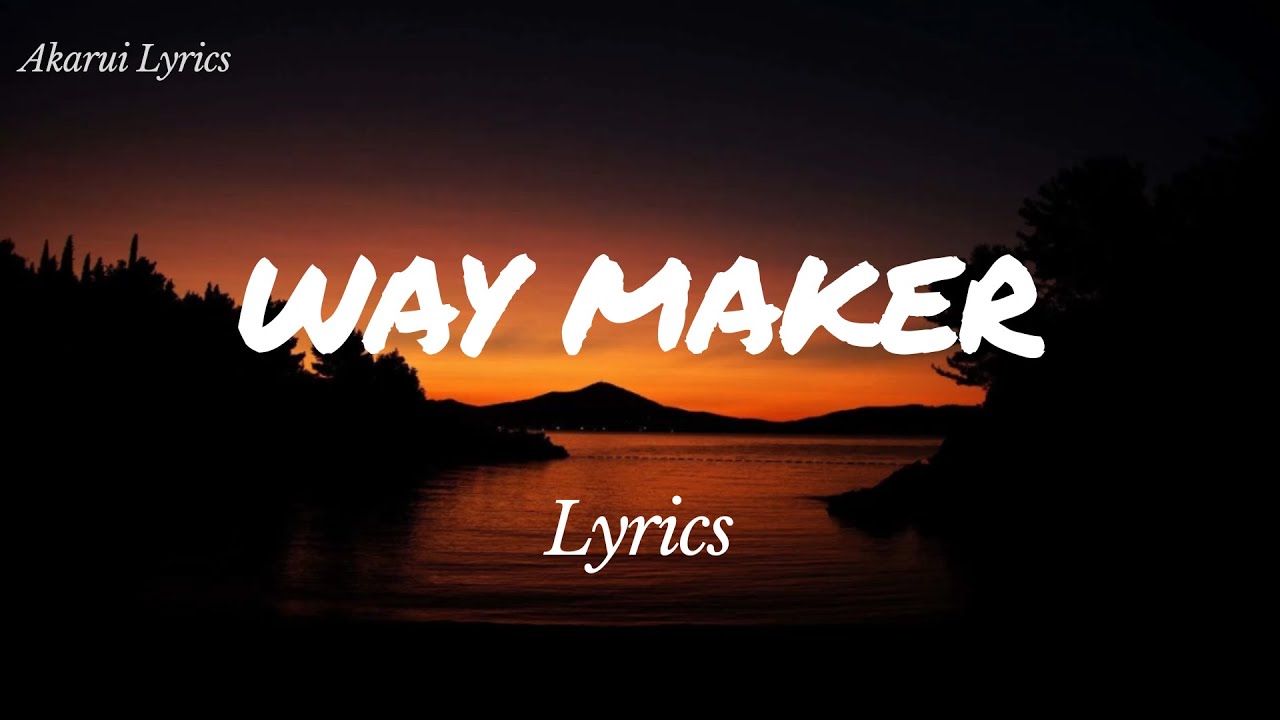 WAY MAKER - Lyrics | Sinach - YouTube
