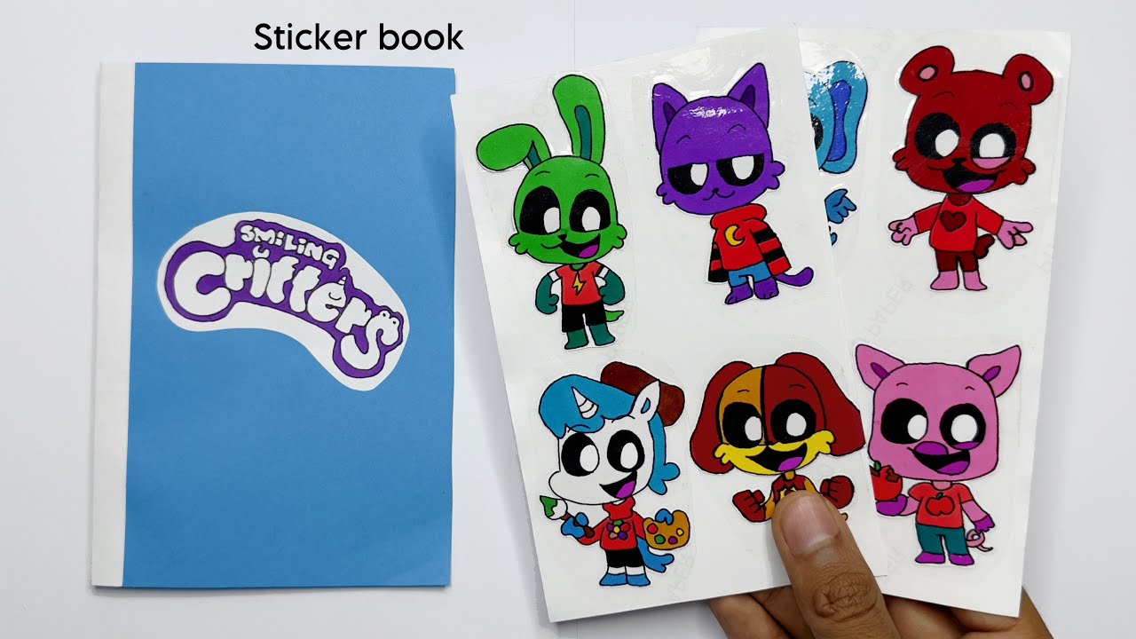 Poppy Playtime Smilling Critters Stickers Book DIY Easy Paper Craft ...