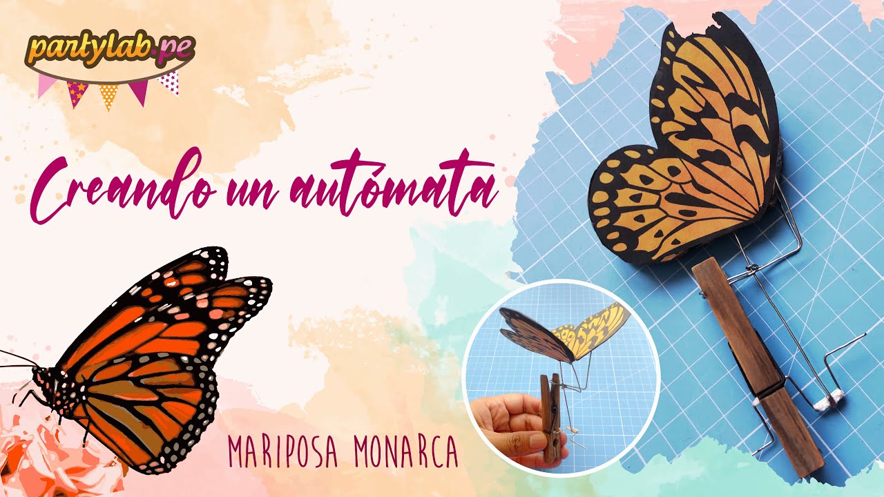 Mi primer automata - Mariposa mecánica fácil de hacer DIY - YouTube