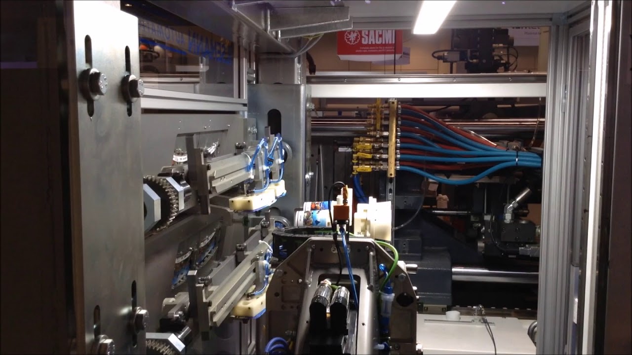 1x4 Cavity Injection Mold for IML TRIM MuCell Cup - YouTube