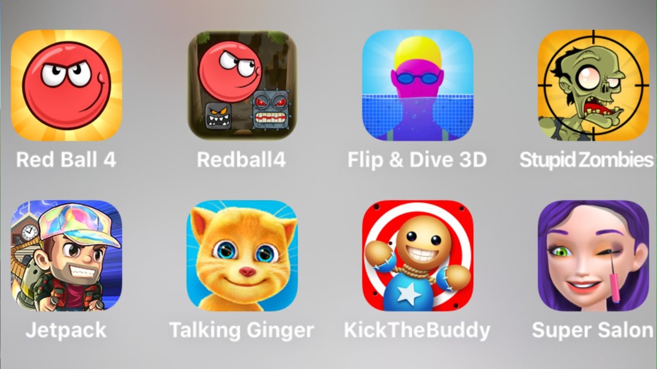 Red Ball 4,Redball4,Flip & Dive 3D,Stupid Zombies 2,Jetpack,Talking ...