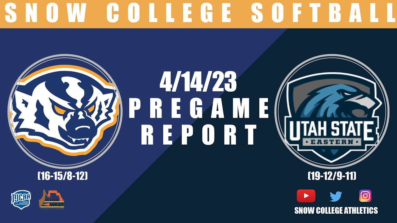 Snow College Softball vs Utah State University Eastern -- 4/14/2023 ...