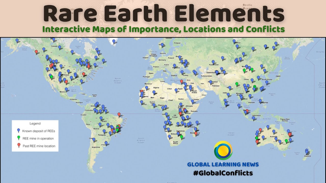 Maps of Rare Earth Elements. Where They Are Found, Geolocations ...