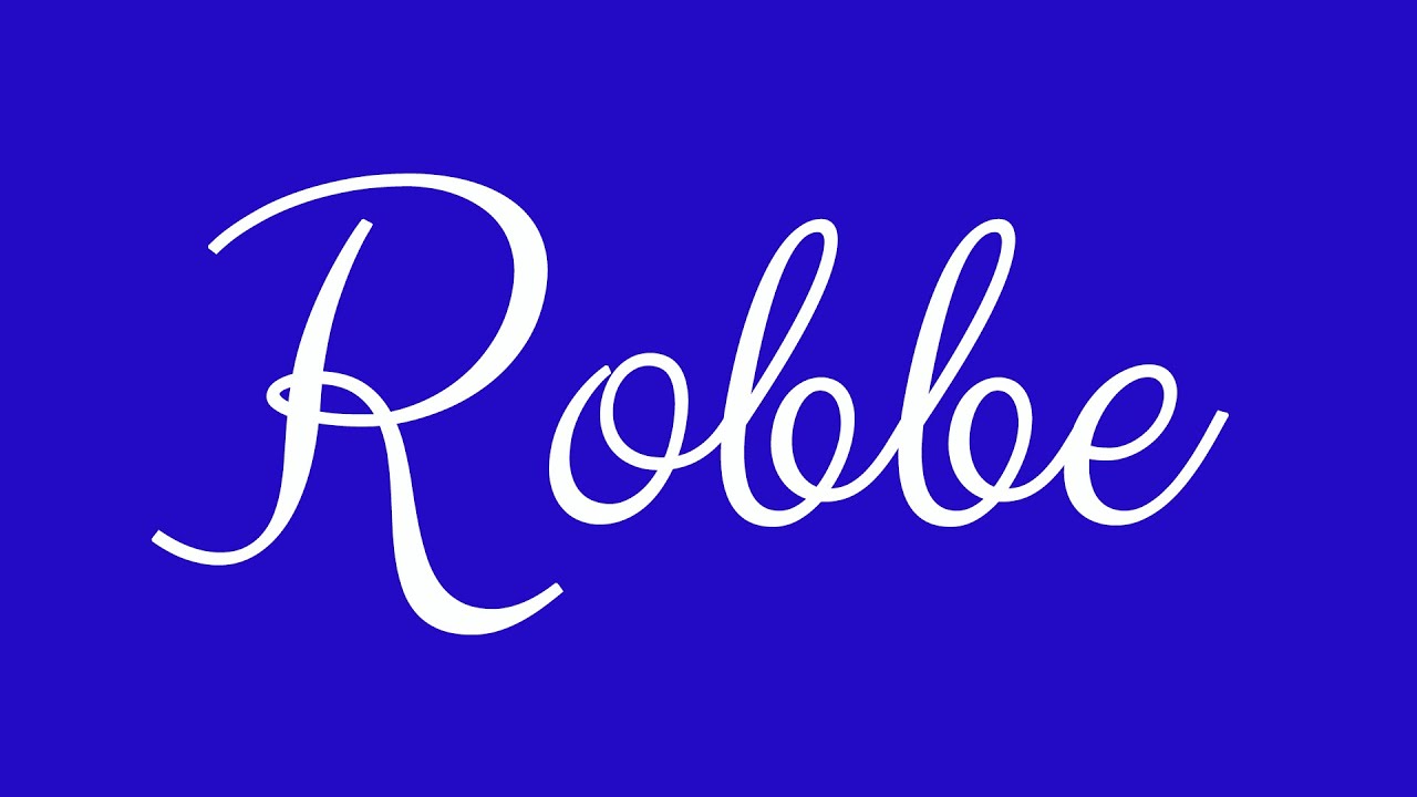 Learn how to Sign the Name Robbe Stylishly in Cursive Writing - YouTube