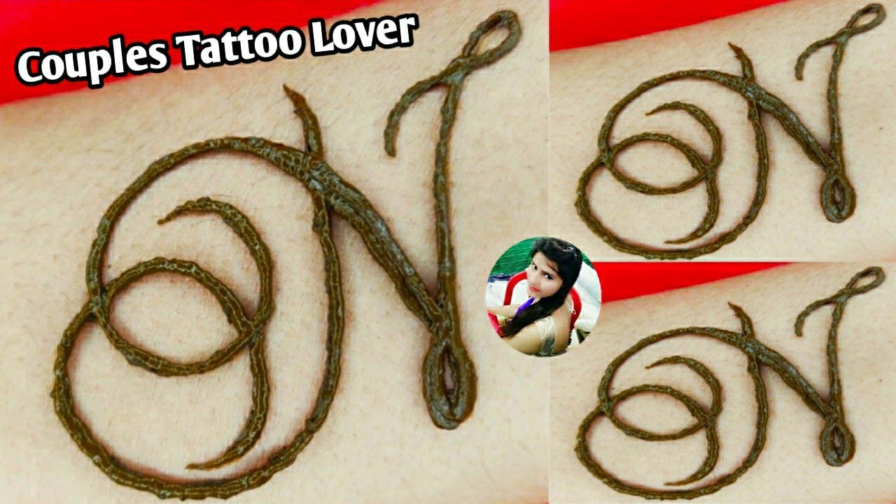 Styles N💞 Letter Tattoo and Unique N Letter Tattoo Mehndi Design by # ...