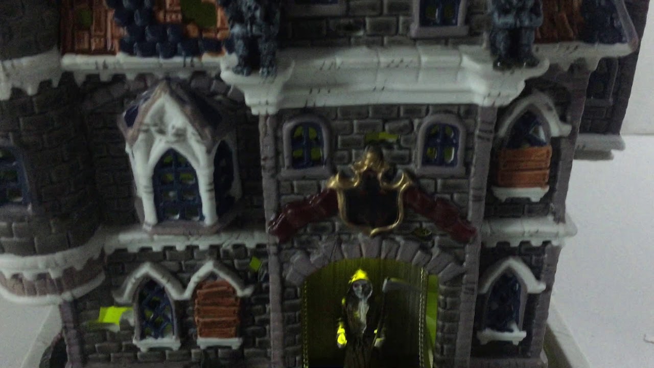 Lemax Castle on Spooky Hill Animated Halloween Haunted House - YouTube