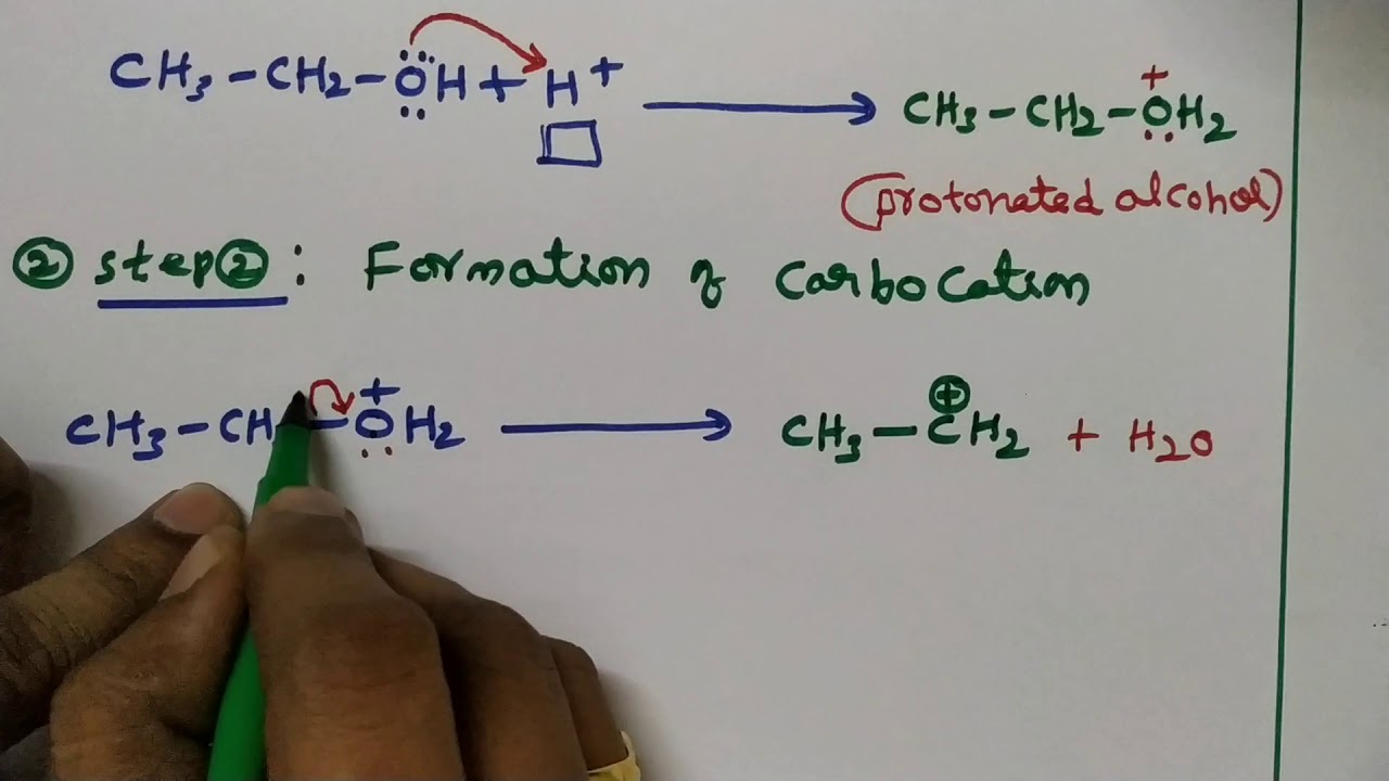 DEHYDRATION OF ETHANOL TO FORM ETHENE-MECHANISM👍 - YouTube