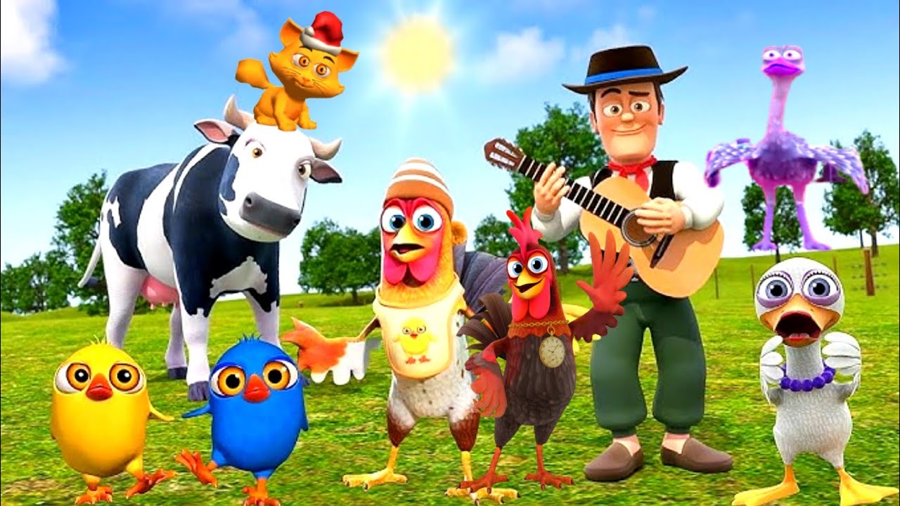 The Little Chick 3d - The Bull and the Farm Tractor - The Little Chick ...