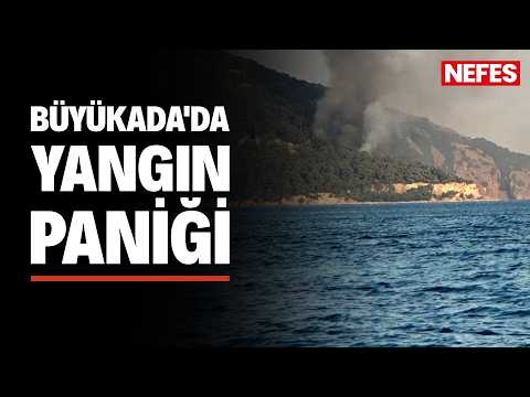 Büyükada'da plajda yangın paniği