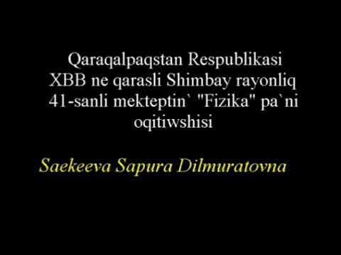 Shimbay rayoni 41-mektep oqitiwshisi
