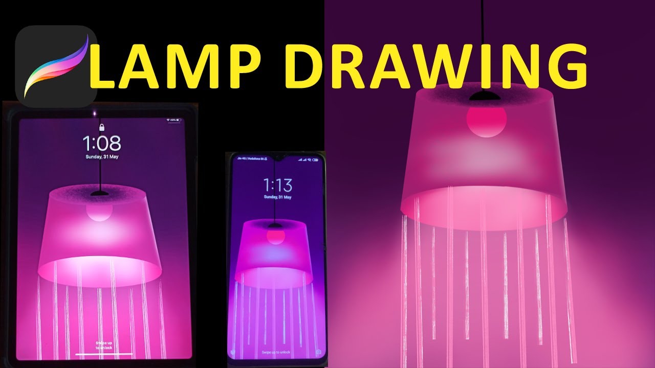 Lamp | ipad pro drawing - YouTube