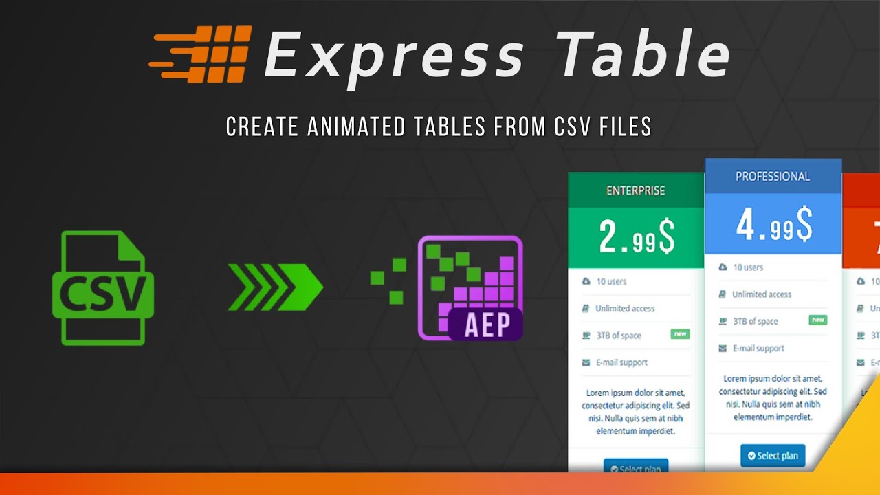 Express Table for After Effects - YouTube