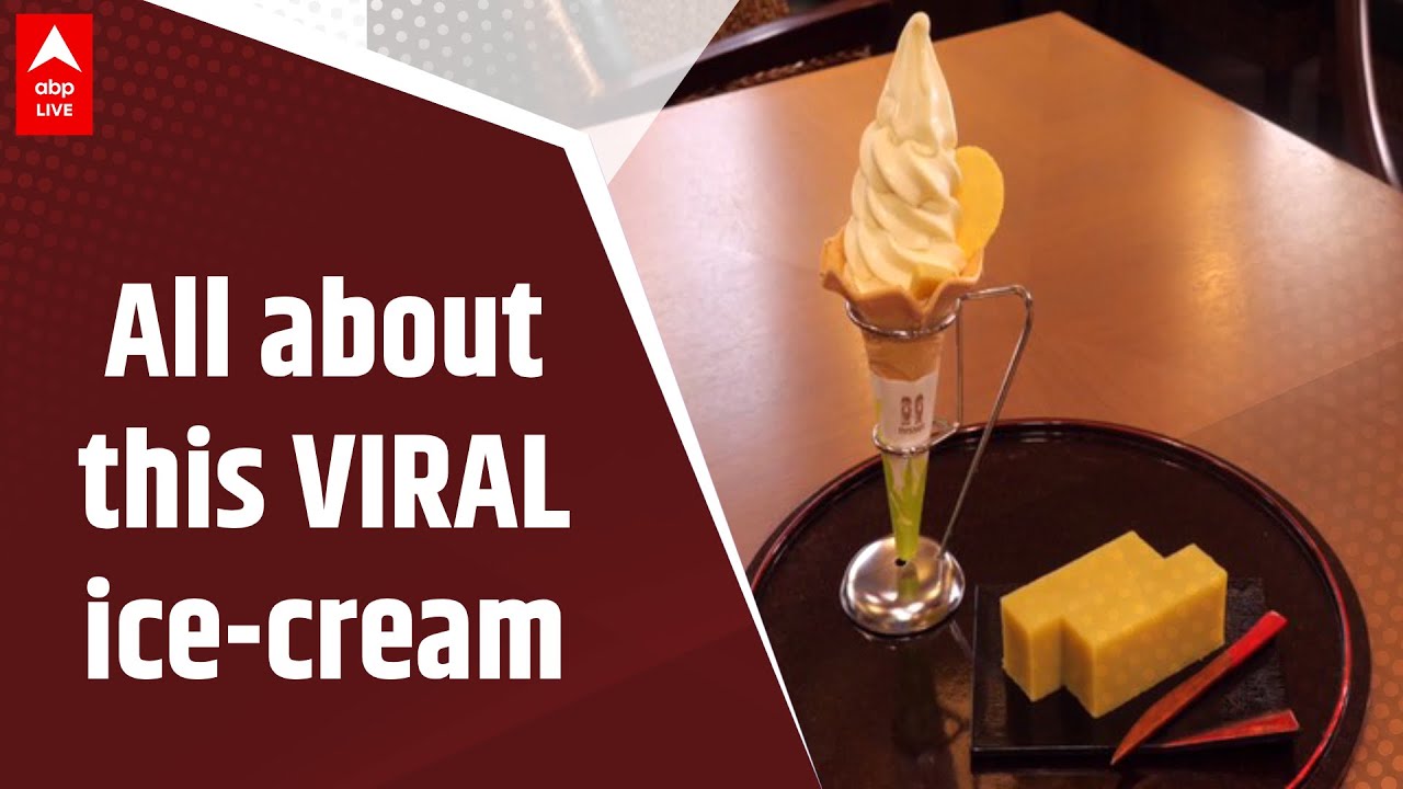 Why is this new flavour soft ice cream going VIRAL in Japan ? | ABP ...