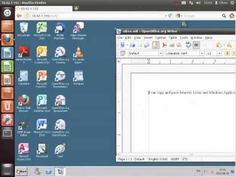 Ulteo OVD HTML5 viewer on a PC - YouTube