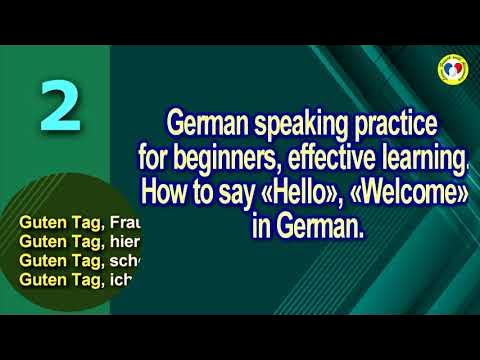 German speaking practice for beginners, effective learning. How to say ...
