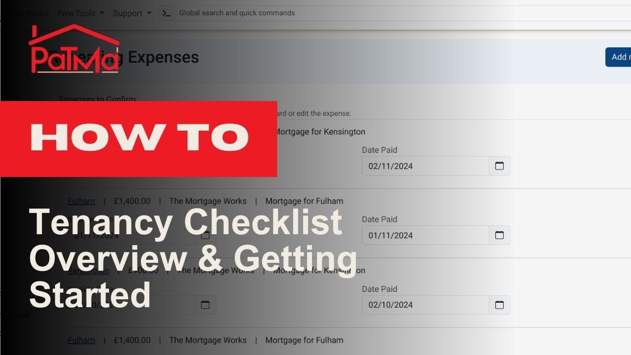 Start of Tenancy Checklist in PaTMa: Where to Find It and Why It ...
