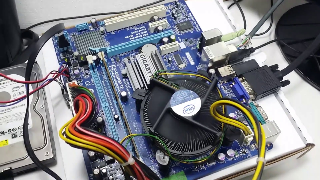 MOTHERBOARD GIGABYTE GA-G41MT-S2 SOCKET 775 - YouTube