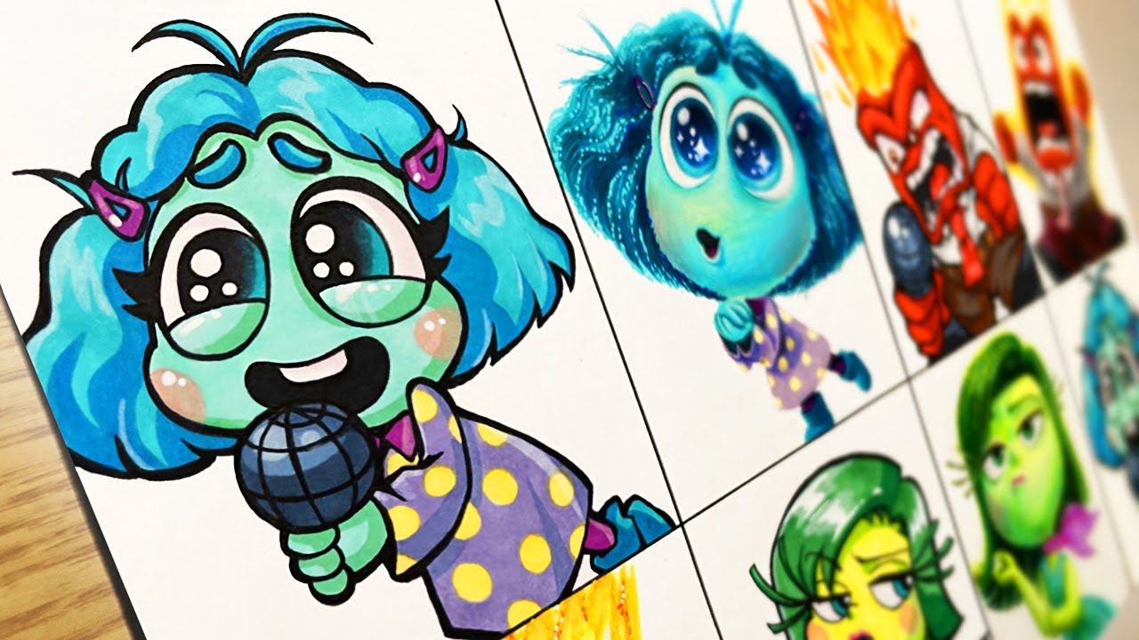Drawing Inside Out 2 : FNF VS Original [Emotion : Envy, Anger, Disgust ...