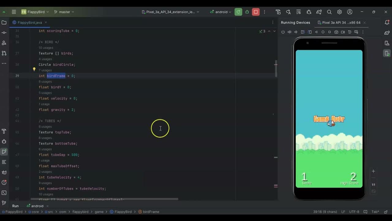 Flappy Bird in Android Studio (Java) - YouTube