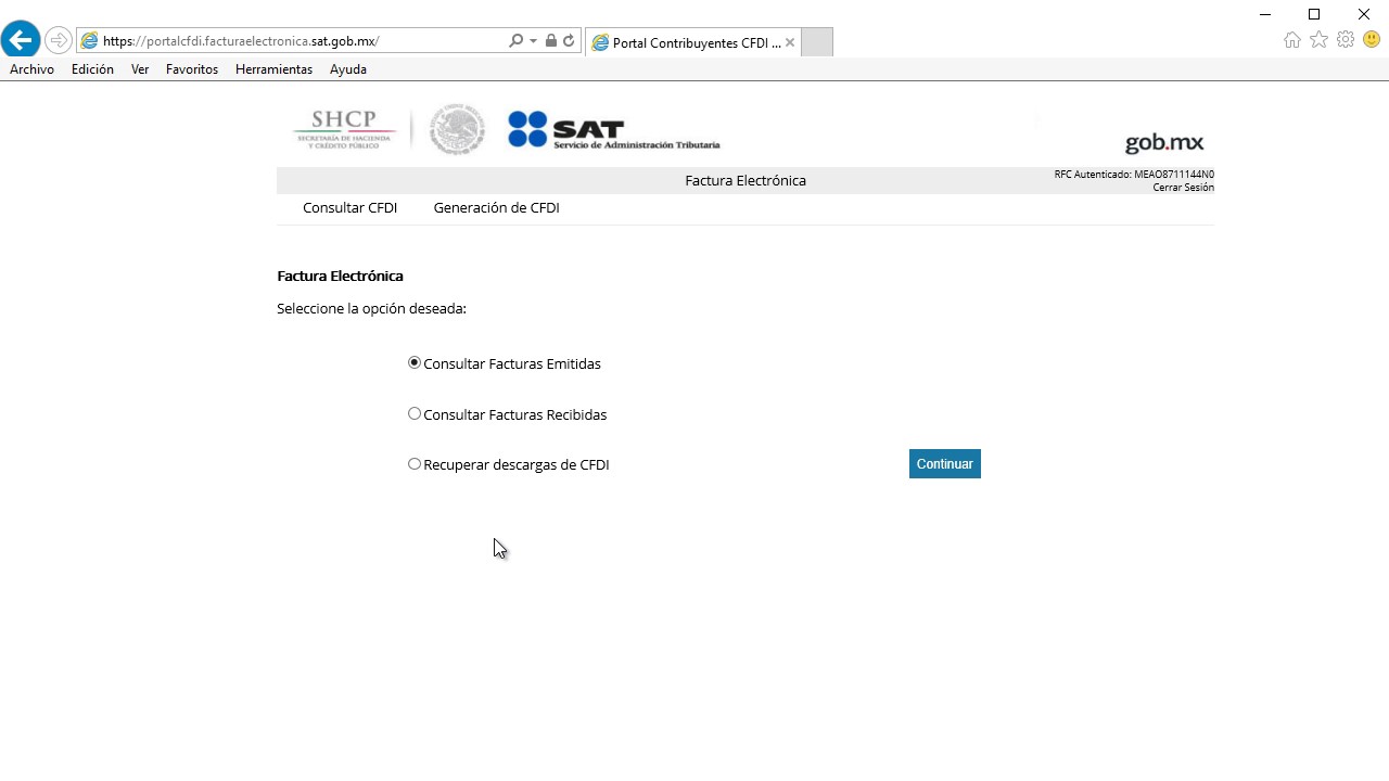 Descarga de Comprobantes Recibidos CFDI SAT - YouTube