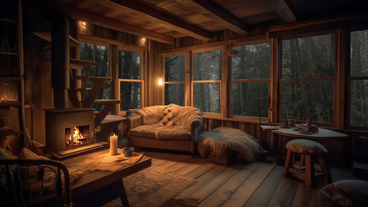 Cozy Treehouse - Relaxing Rain & Thunder Sounds - YouTube