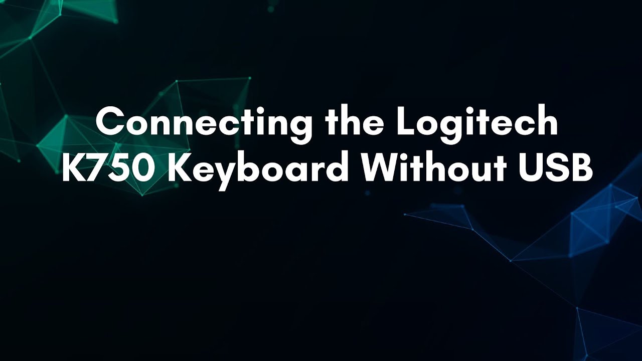 Connecting the Logitech K750 Keyboard Without USB - YouTube