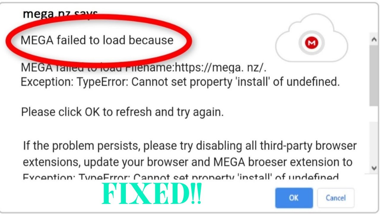 HOW TO FIX Mega nz SAYS THIS SITE SAYS MEGA FAILED TO LOAD BECAUSE ...