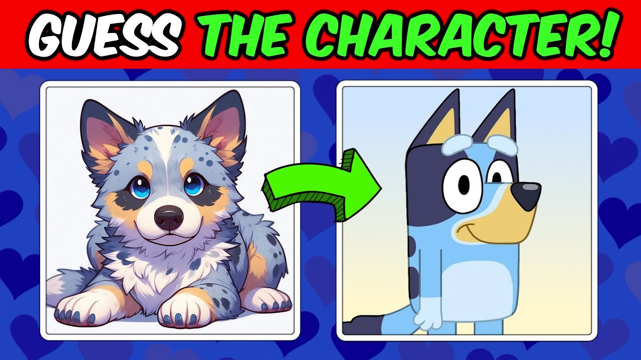 Can You Guess the BLUEY Characters in ANIME STYLE? - YouTube