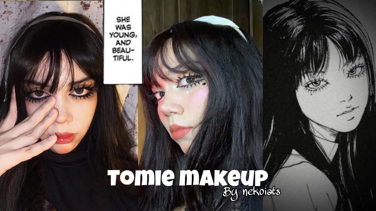 Tomie makeup tutorial - Maquillaje de Tomie | Nekoiats - YouTube
