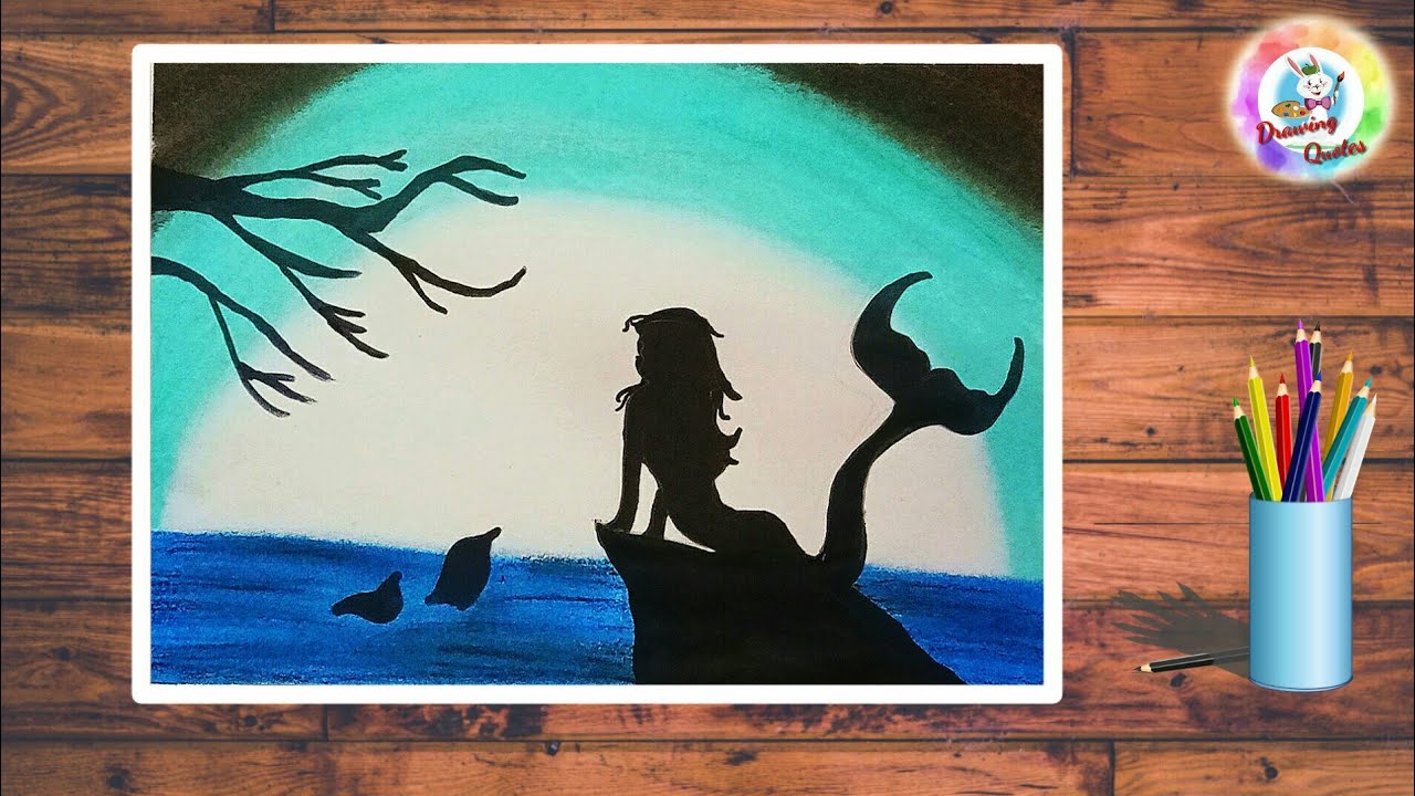 How to Drawing of mermaid | Drawing quotes | Easy drawing | Anne leena ...