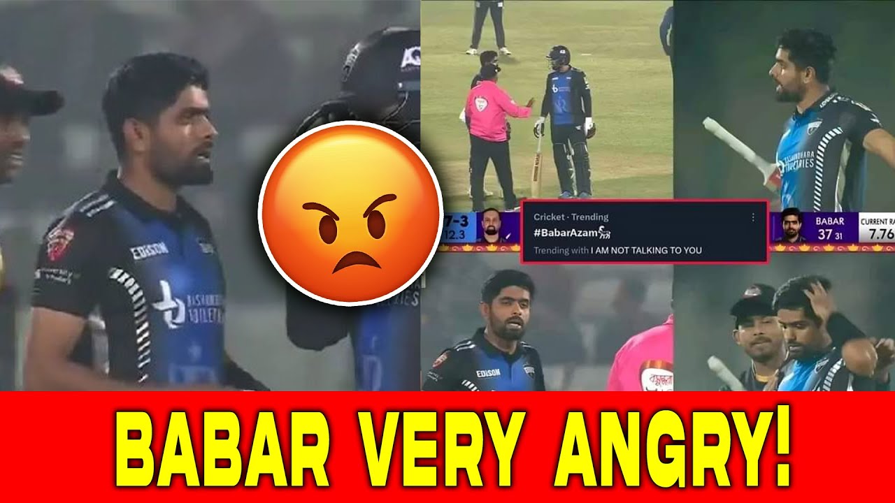 Babar Azam Fight In Bpl 2024 Babar Azam Fight Bpl Youtube