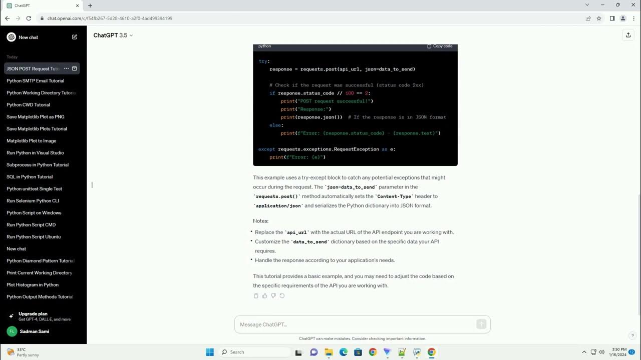 how to send json data in post request python - YouTube