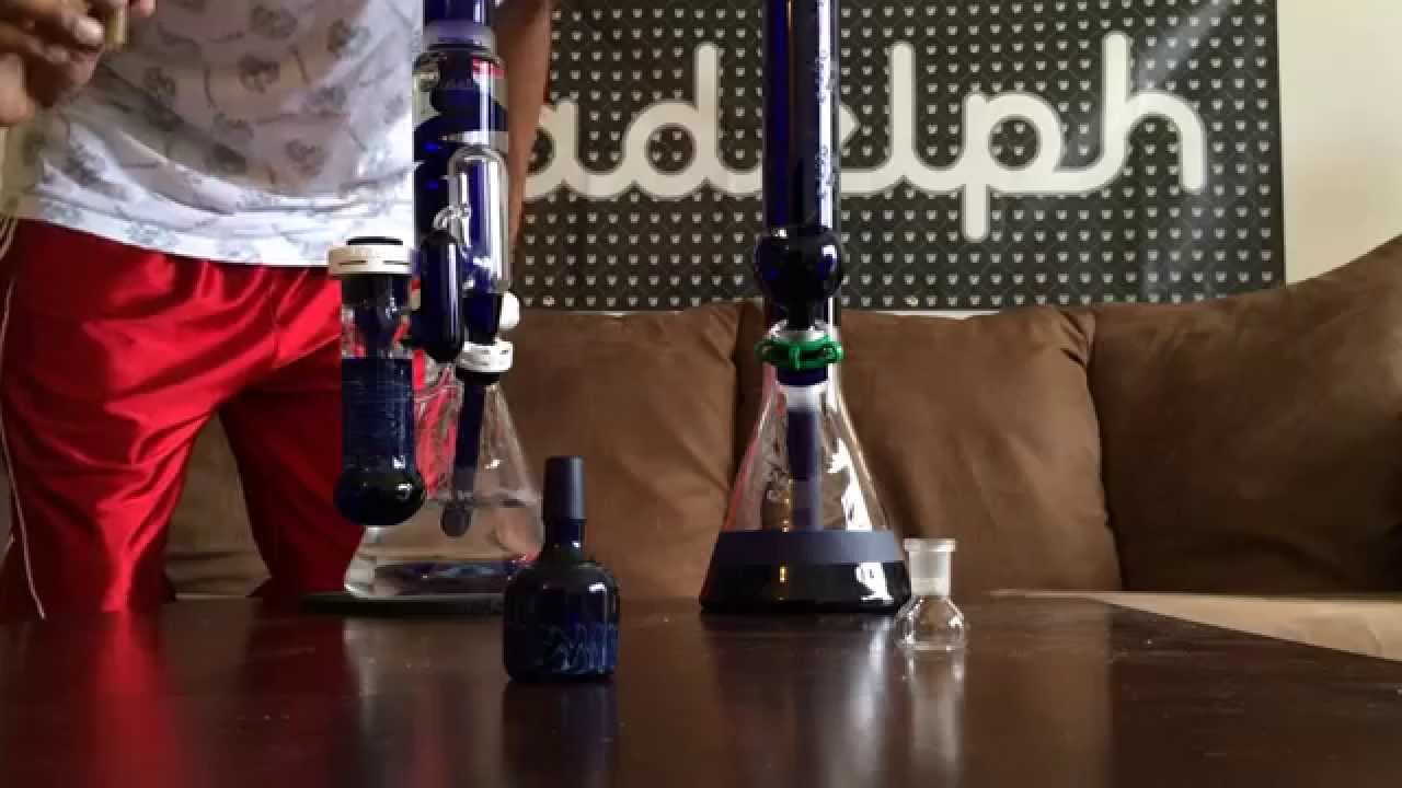 Illadelph Custom Heady Cobalt Wig Wag Coil Bong Rip - YouTube