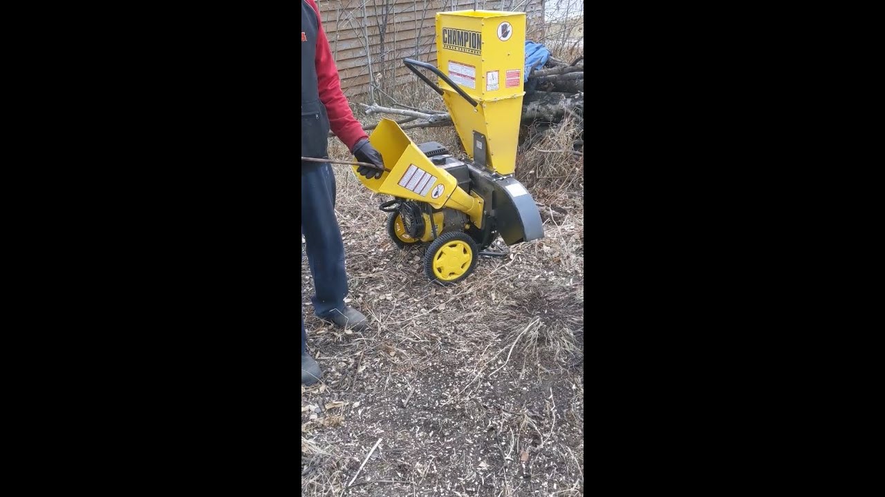 Wood Chipper, Shredder - The Champion 338 cc - YouTube