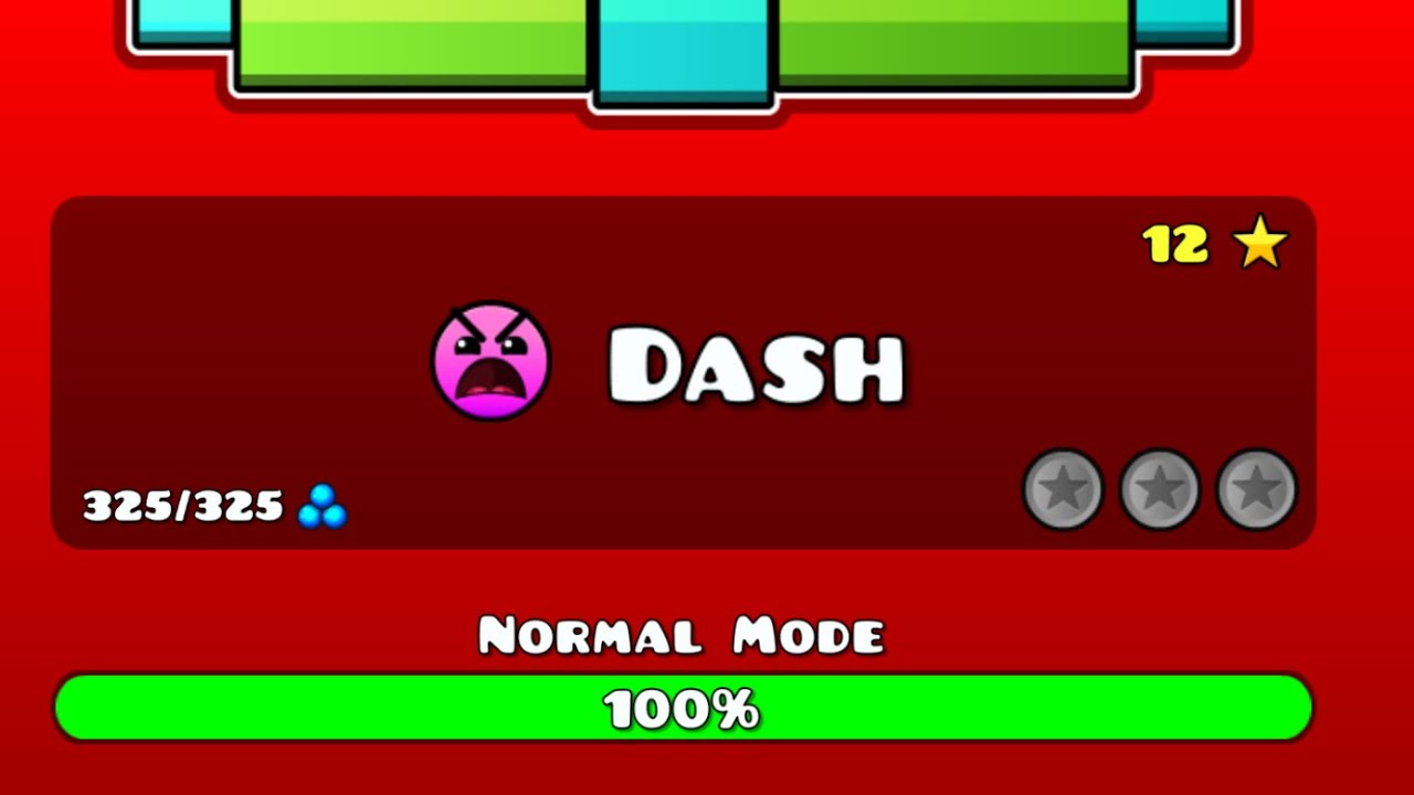 Geometry Dash:Dash (no coins) - YouTube