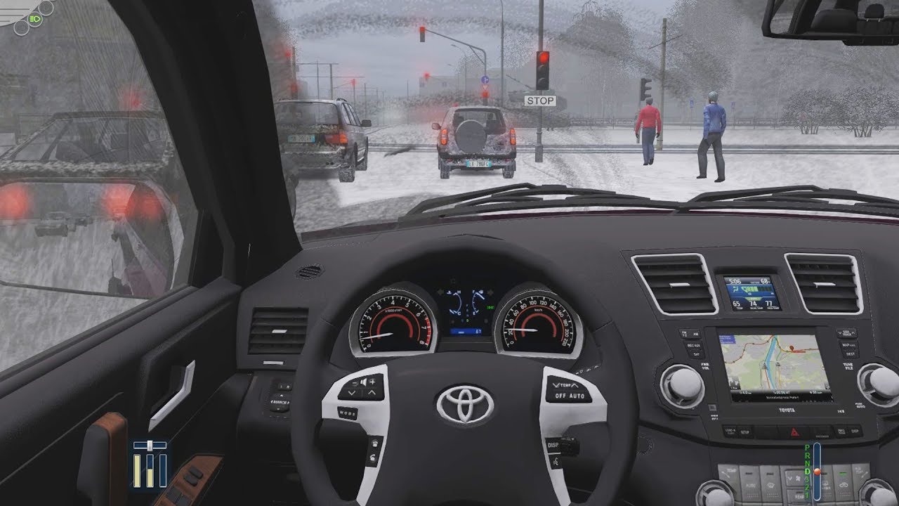 City Car Driving - Toyota Highlander | Snow Driving - YouTube