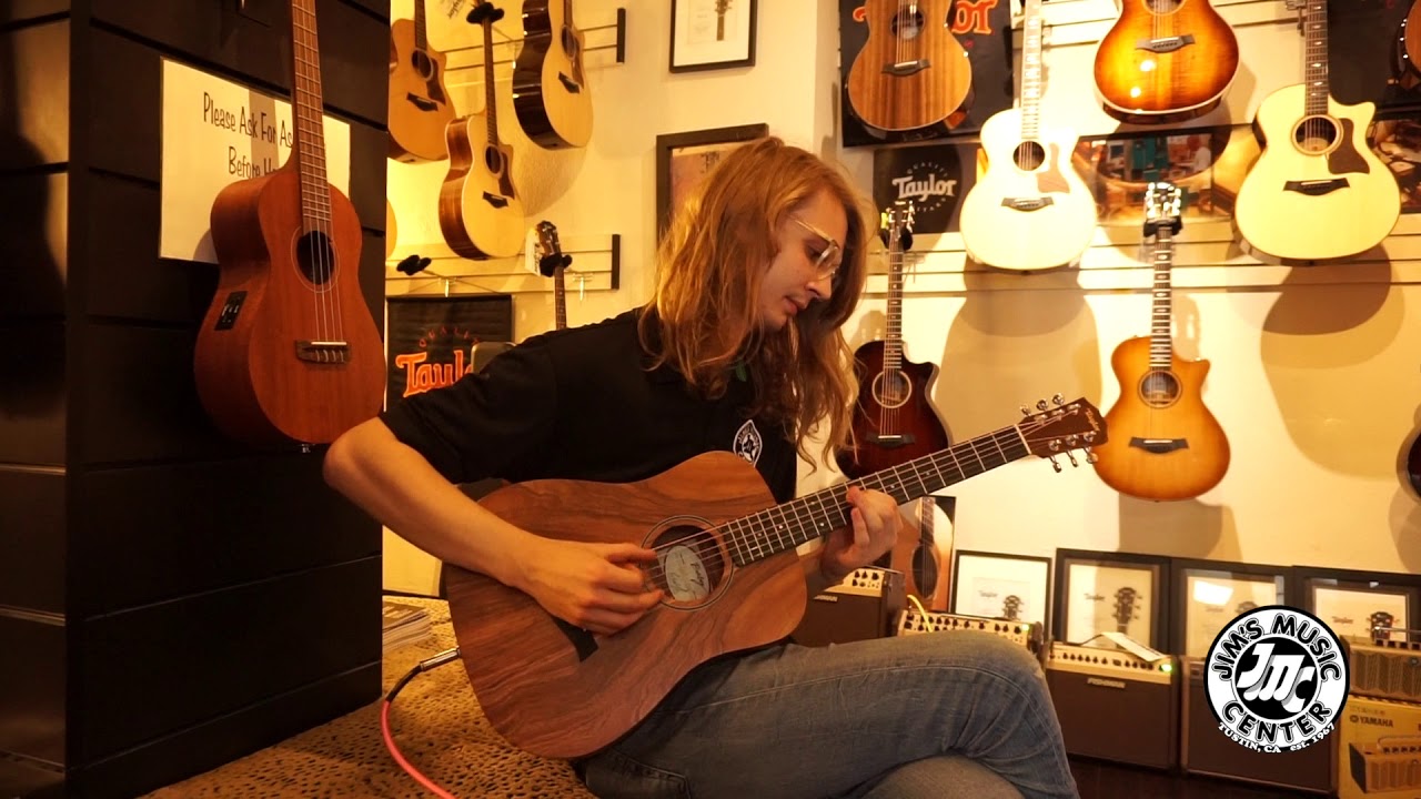 Koa Baby Taylor w/ Pickup Demo - Jim's Music Center - YouTube